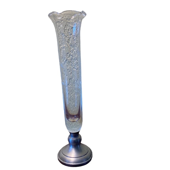 Web | Accents | Crystal Sterling Silver Wheat Pattern Bud Vase By Web ...
